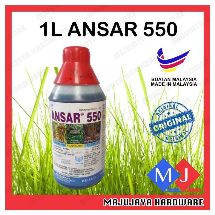 1L ANSAR 550(Sama Macam PARAKUAT TYPHOON SELECT) MSMA 35.5% Weed Killer ...