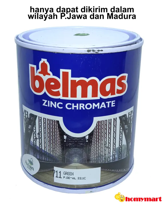 cat dasar meni besi belmas 711 hijau zinc chromate | Lazada Indonesia