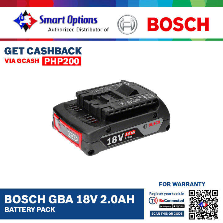 BOSCH ACCUMULATOR BATTERY FREEDOM 2.0AH GBA 18V 2.0AH | Lazada PH