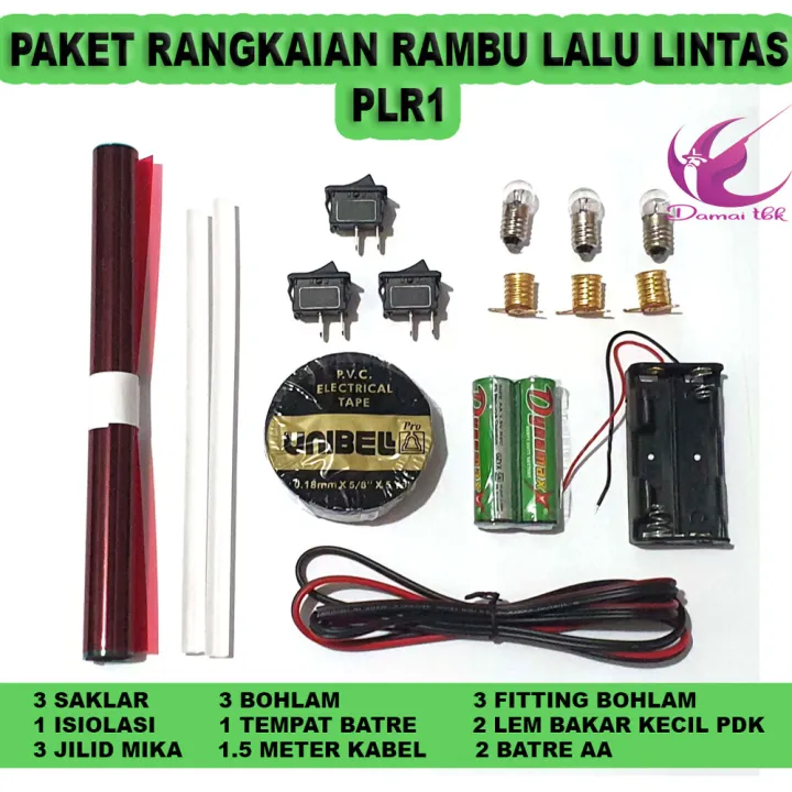 Paket Rangkaian Lampu Rambu Lalu Lintas Praktek Sekolah PLR1 | Lazada ...