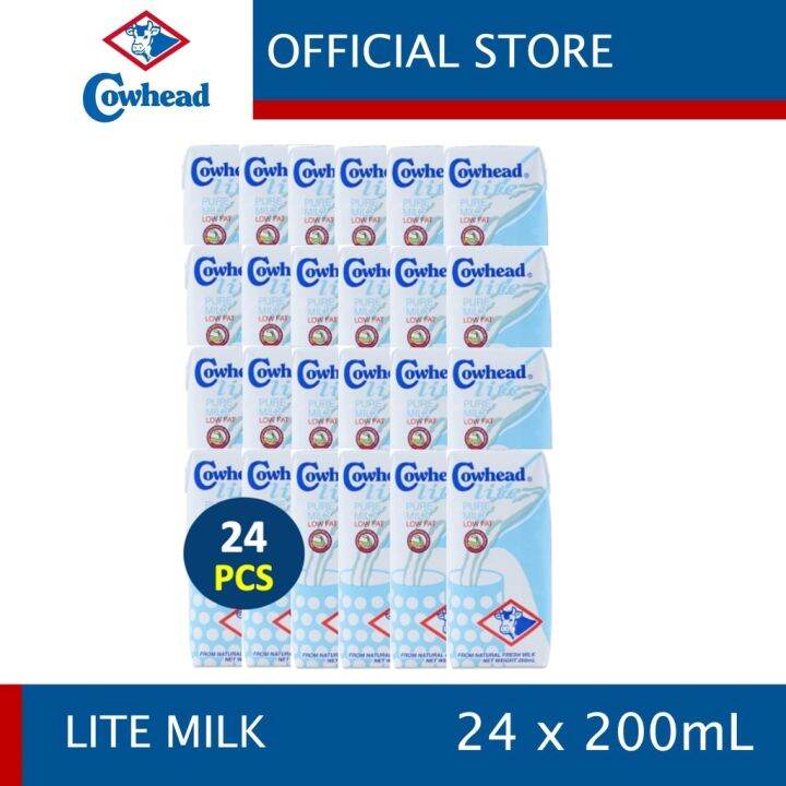 Cowhead Lite 200ml x 24 [Cowhead - Fresh Milk - UHT] | Lazada PH