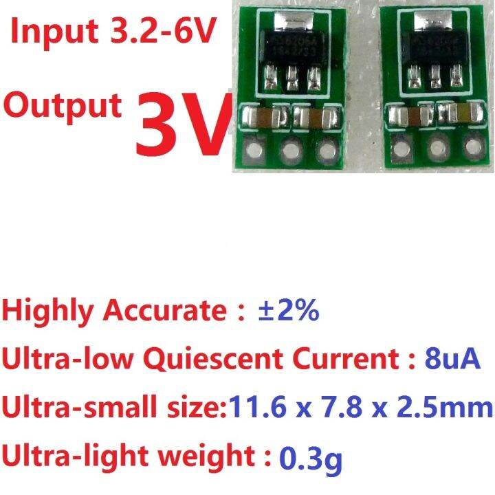 2x 3.3-6V to 3V DC-DC Step-Down Power Supply Buck LDO Module Voltage regulator Board for 18650 ...