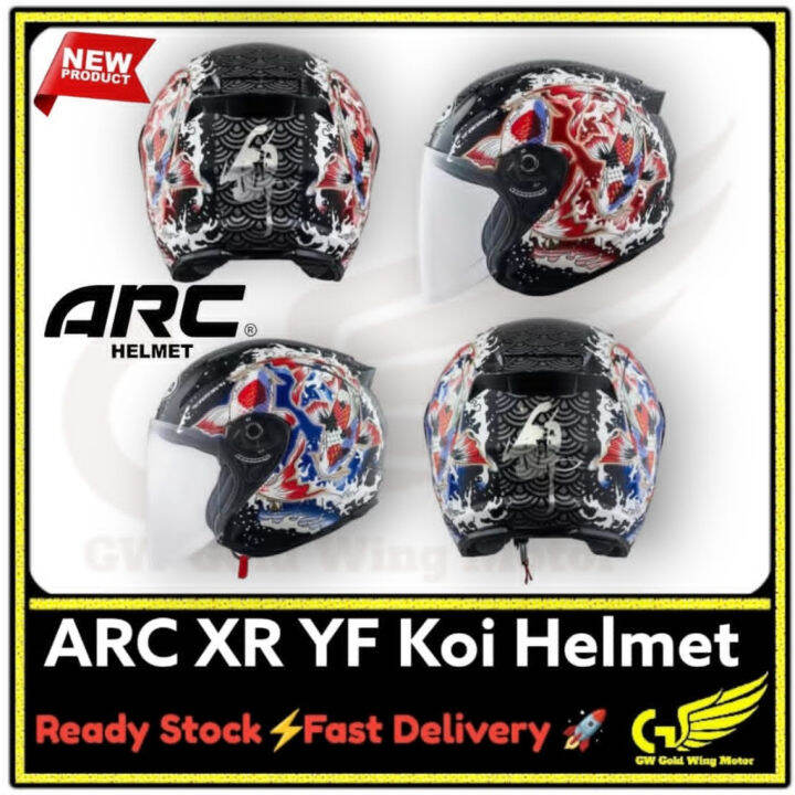 100% ORIGINAL 2023 ARC XR YF KOI Open Face Helmet IKAN SPECIAL EDITION ...