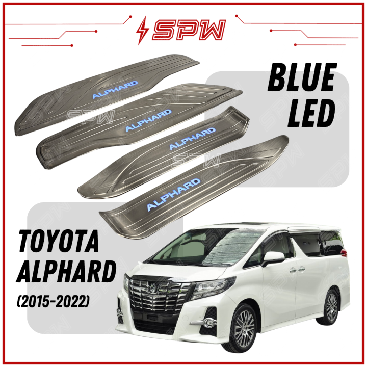 Toyota Alphard (2015 to 2022) Side Step Blue LED ANH30 AGH30 30-Series ...