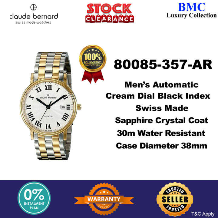Claude Bernard Men's watch (80085-357-AR)(original) | Lazada