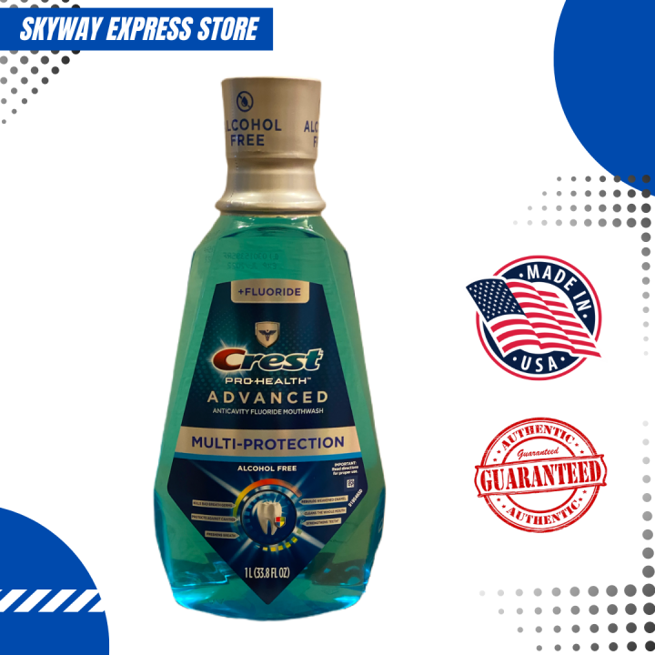 Crest Pro-Health Advanced Mouthwash, Multi-Protection, 1 Liter | Lazada PH