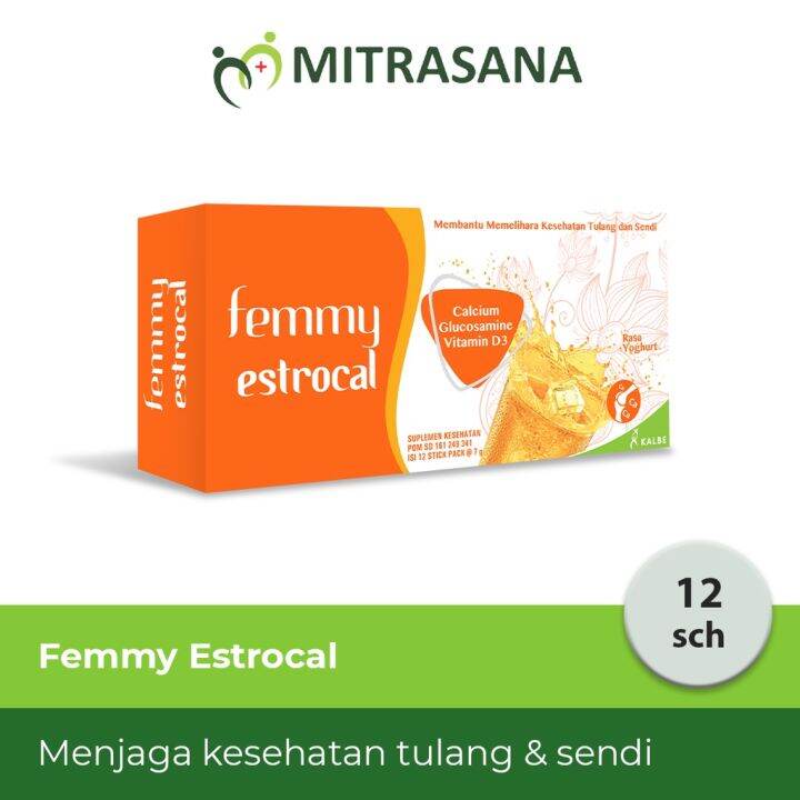 Femmy Estrocal Stickpack 12 Sachet x 7 Gram - Membantu Kesehatan Tulang ...