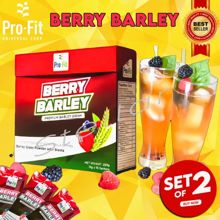 SET OF 2! 1 BOX 15 Sachets Profit Berry Barley-Original Premium Barley ...