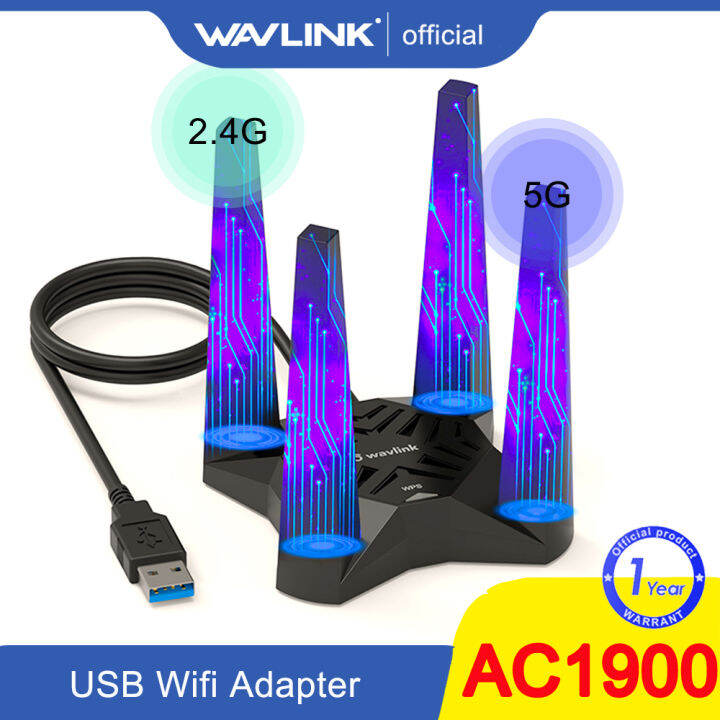 Wavlink AC1900 Dual Band Wireless USB3.0 wifi Adapter 1900Mbps USB WiFi Adapter for laptop with ...