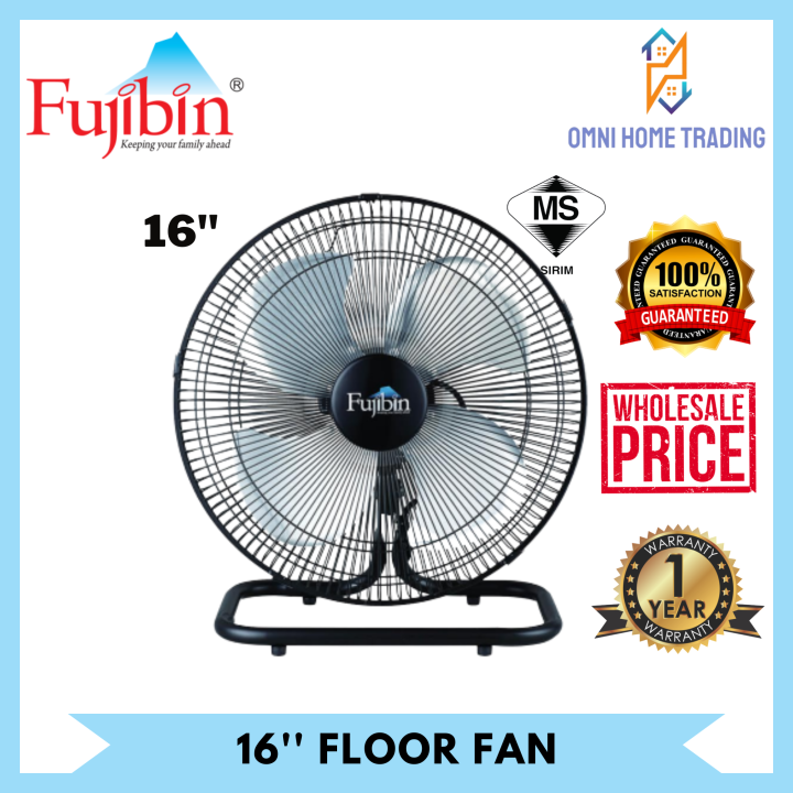 Fujibin FBP-16 16" Powerful Heavy DutyFloor fan Table fan (4 Aluminum ...