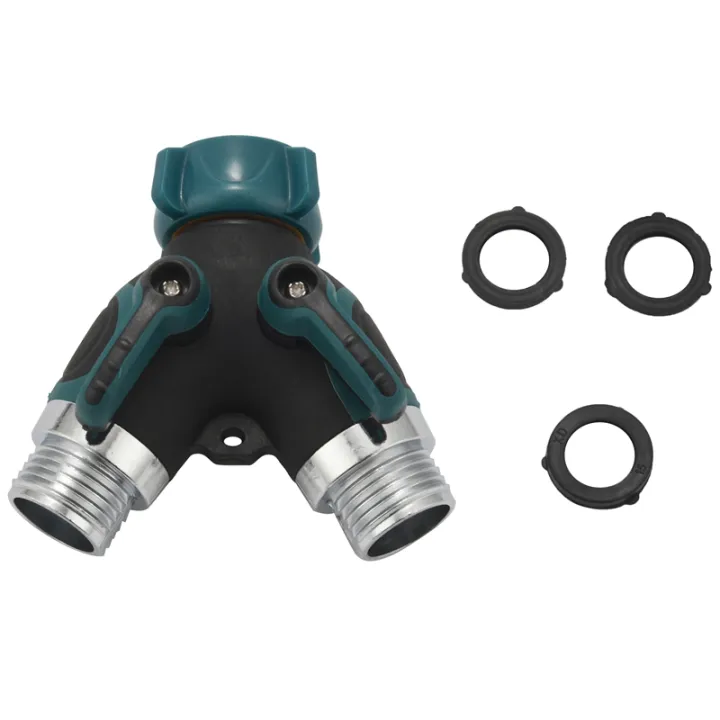 2 Way Y Shape Hose Connector Garden Splitter Comfortable Plastic Grip ...