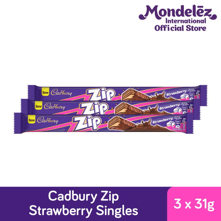 Cadbury Zip Strawberry Chocolate Wafer Bar (32g x 3/ 160g x 2) | Lazada