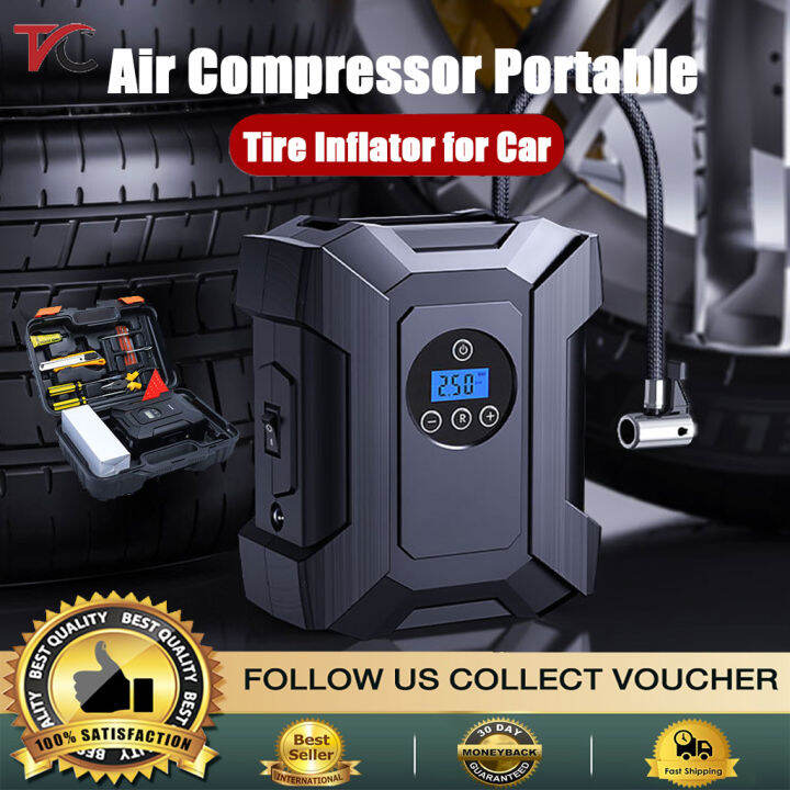 air Tire Inflator Ultra Portable Air Compressor Portable 12V Car Mini ...