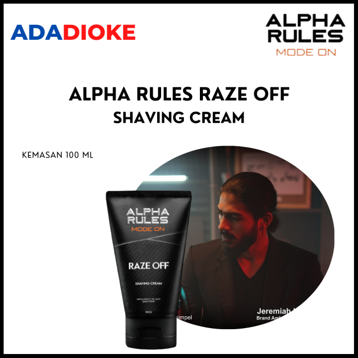 ALPHA RULES RAZE OFF SHAVING CREAM 100ML CREAM CUKUR | Lazada Indonesia