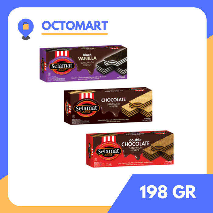 SELAMAT Wafer 145g / 145gr / 145 gr Varian Rasa Double Chocolate / Block Vanilla | Lazada Indonesia
