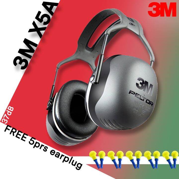 3M X5A Peltor X5 Series Over-The-Head Safety Ear Muff/ DOSH SIRIM Approved Earmuff/ Highest SNR ...