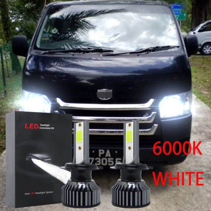 Front LED Headlight Bulbs For Toyota Hiace KDH200 Year 2005-2020 Low ...