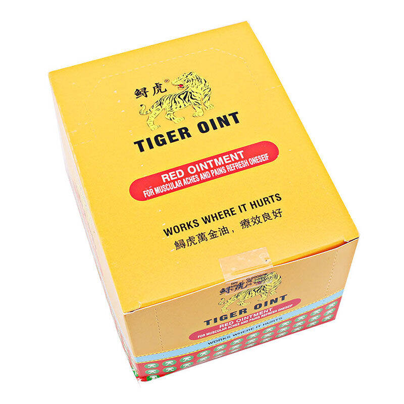 【CW】Red Balm Tiger Ointment Chinese Painkiller Lion Balm Muscle Pain ...