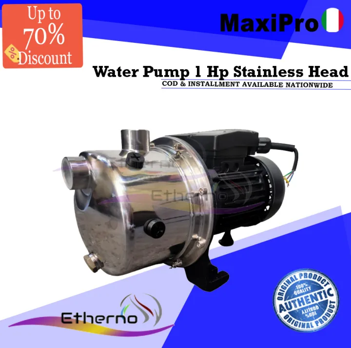 MAXIPRO Electric Stainless Head Pump 1.0HP Jet Booster Pump | Lazada PH