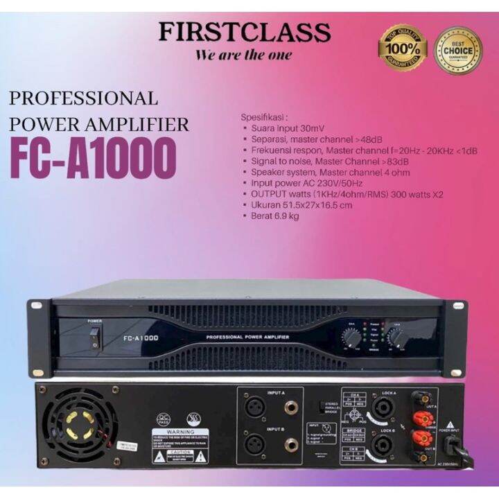 Power Amplifier Firstclass A1000 | Professional First Class Power Ampli ...