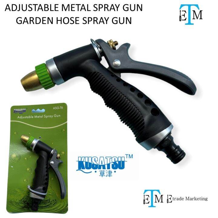 [100% ORIGINAL] KUSATSU ASG-76 ADJUSTABLE METAL SPRAY GUN GARDEN HOSE ...