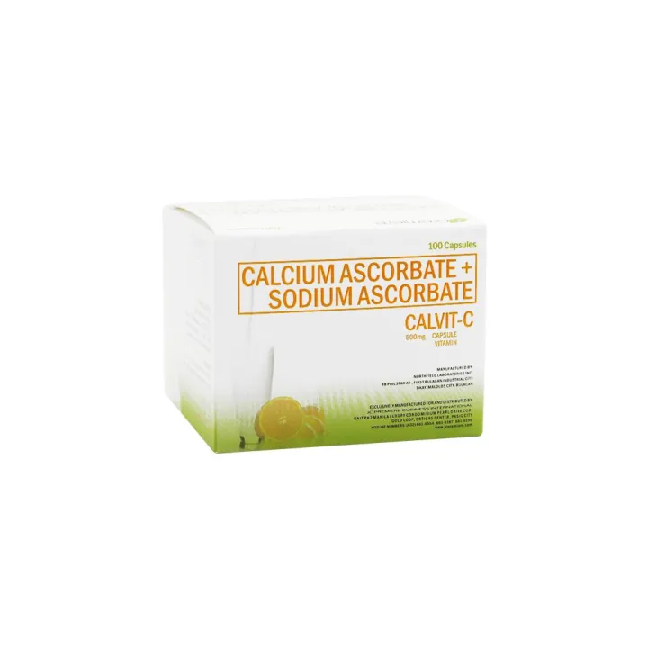 JC Premiere Calvit C 500mg Box of 100 Vegetable Capsules (10 Blisters ...