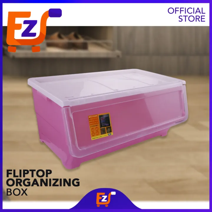 EZ DEAL Nikko High-Quality Durable Stackable Flip Top Organizing Box ...