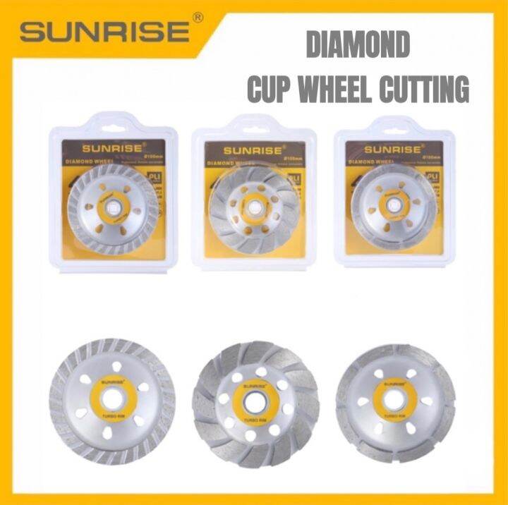 Sunrise Diamond Cup Wheel 4" Concrete Grinding Disc. | Lazada PH