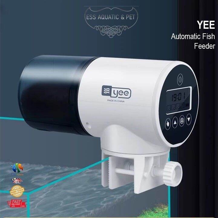 YEE Digital Automatic Electronic Timer Feeder Food Feeder Aquarium Smart Feeding tools, Alat ...