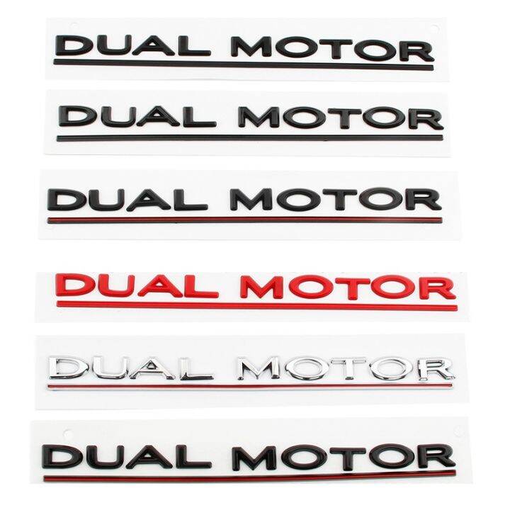 DUAL MOTOR Underlined letter emblem for Tesla Model 3 DualMotor trunk ...