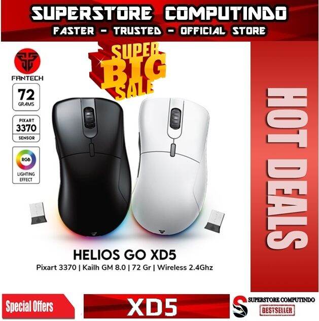 Fantech XD5 Helios GO Wireless RGB Gaming Mouse | Lazada Indonesia