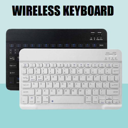 Wireless Keyboard Slim Thin Portable Typing Mobile Phone Laptop Tablet ...