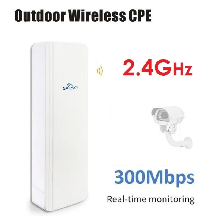 Outdoor CPE Router WISP/Repeater/AP/CPE 2.4GHz, Long Range 3Km P2P ขยาย ...