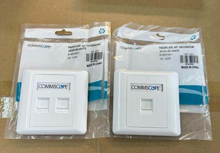 AMP Commscope CAT5E/CAT6 1Port 2 Ports Faceplate Wall Socket Outlet ...