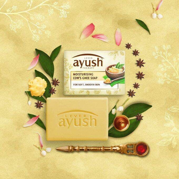 LEVER AYUSH MOISTURISING COW GHEE SOAP 100G | Lazada
