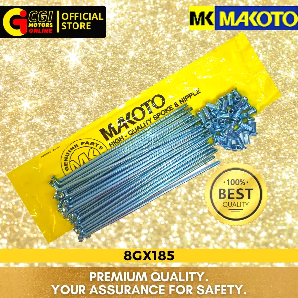 MAKOTO Spokes / Rios with Nipple (36pcs) 8GX185 | Lazada PH