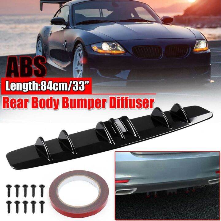 Shark Fin Style Car Universal Rear Bumper Lip Diffuser Bumper Spoiler ...