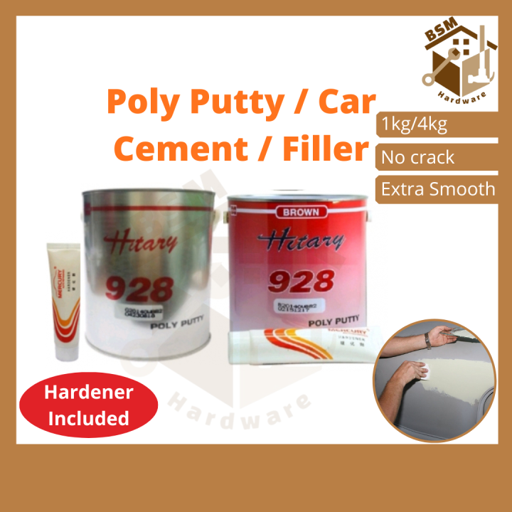BSM MERCURY NISSAN HITARY Poly Putty Grey Brown with Hardener Dempul Poli Simen Kereta Car Putty ...