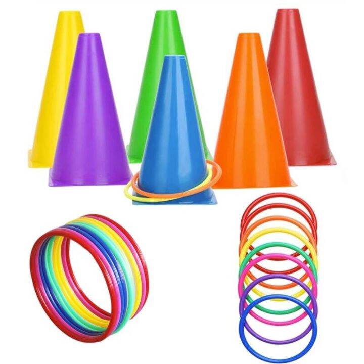 Throwing Ring Game Cone Party Carnival Cornhole Set Outdoor Toys For ...
