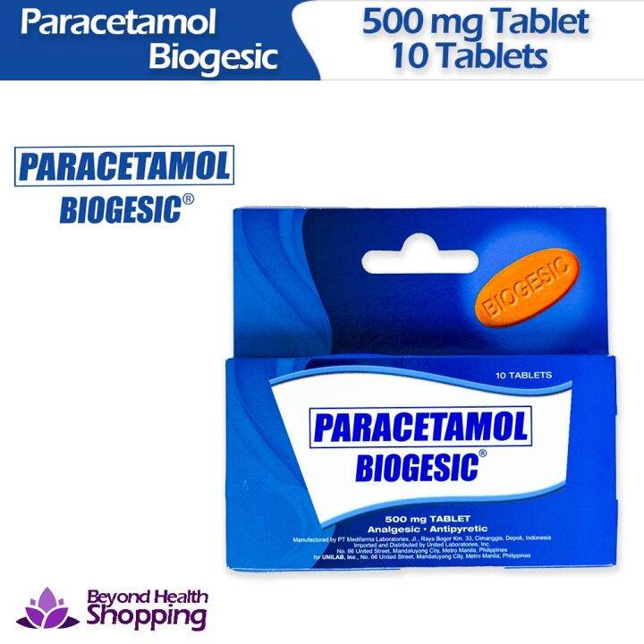 Biogesic 500mg Tablet 10 Tablets | Lazada PH