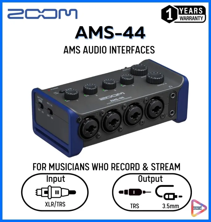 Zoom AMS-44 Audio Interface ออดิโออินเตอร์เฟสสำหรับบันทึกเสียงและสตรีมมิ่ง ประกัน 1 ปี* | Lazada ...