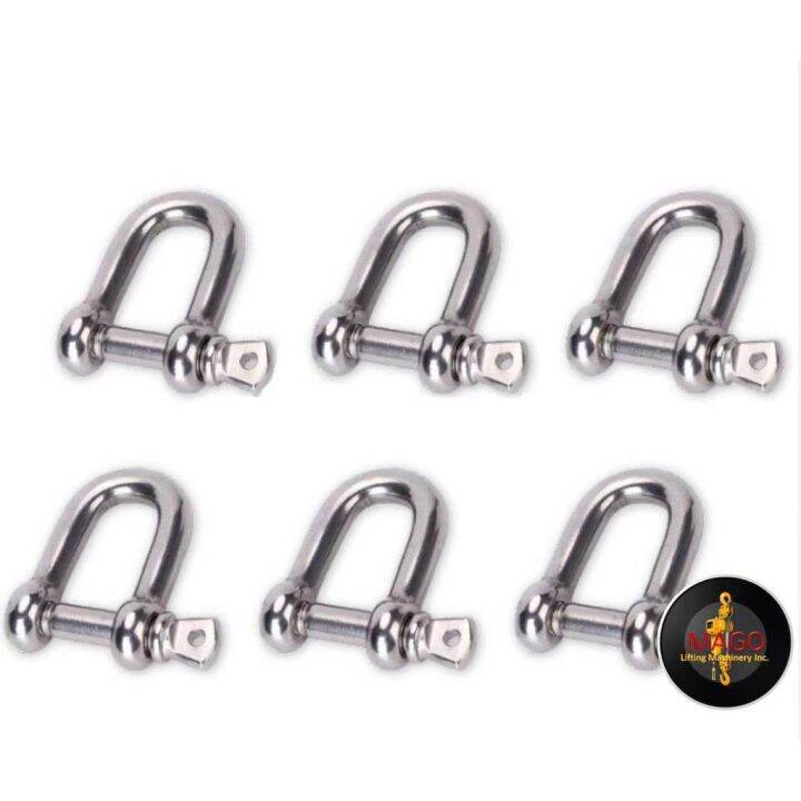 6mm 10mm 14mm 304 stainless steel D type shackle Screw Pin Stainless ...