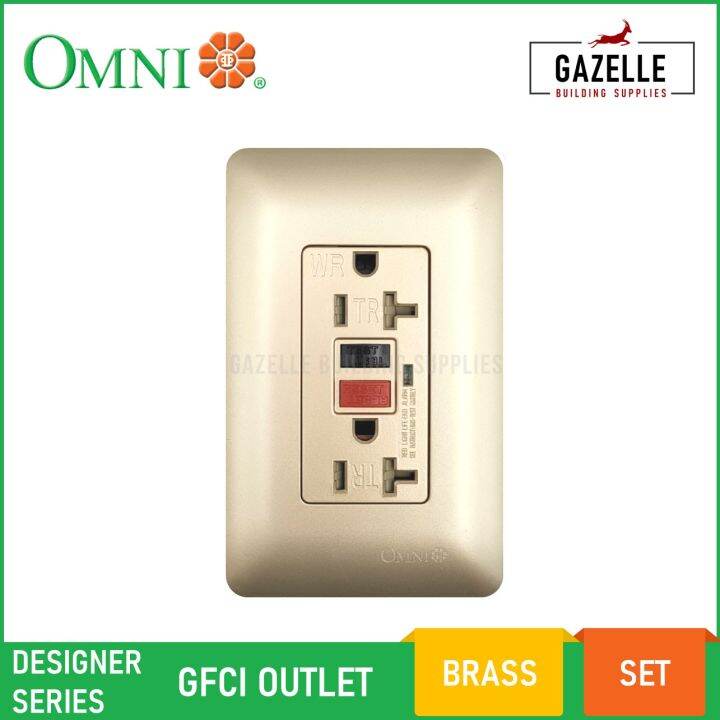 Omni Designer Series GFCI Outlet Brass DGFCI-201B | Lazada PH
