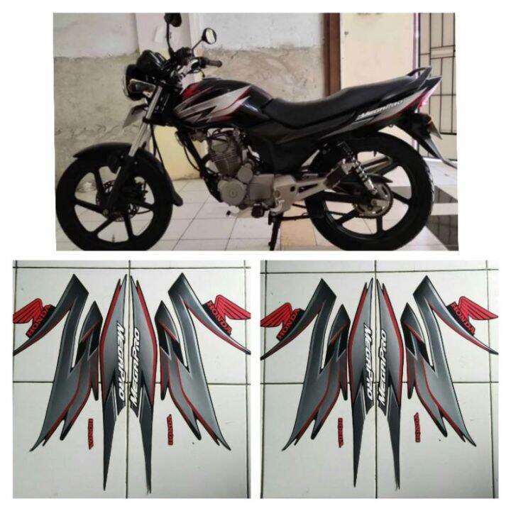 Stiker sticker striping Lis les polet body motor honda mega pro 2008 ...