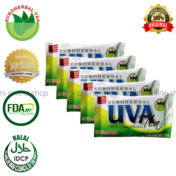 100% AUTHENTIC EUROHERBAL UVA TEA MEDICINAL (5 SACHETS) | Lazada PH