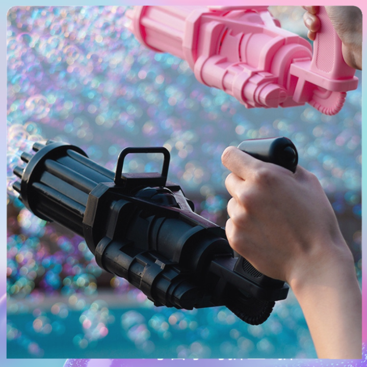 tutu toys เครื่องทำฟองสบู่ไฟฟ้ากึ่งอัตโนมัติสำหรับเด็ก 8 หลุม ปืนฟอง ...