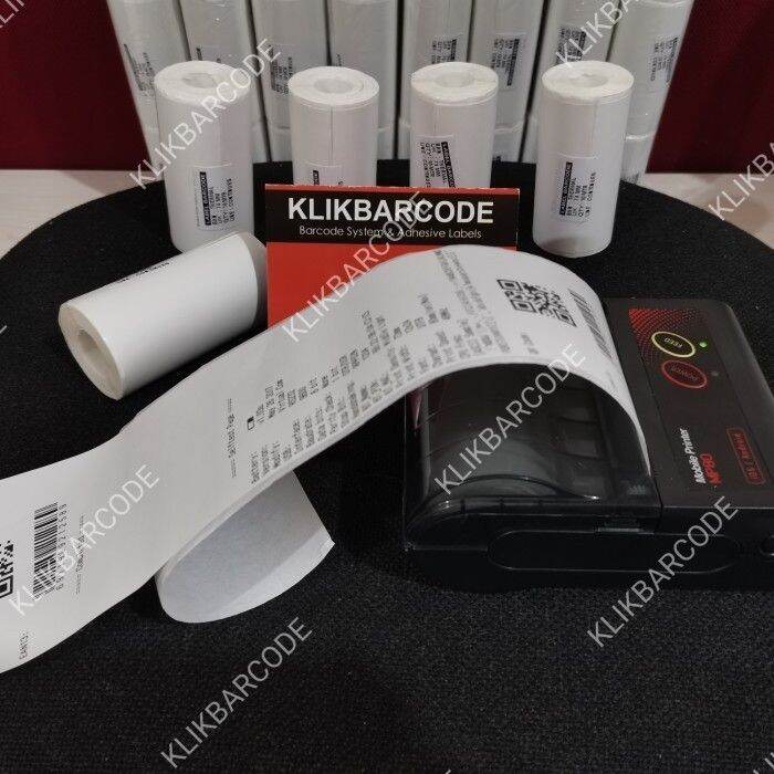 PROMO LABEL STICKER THERMAL 80MM X 10 METER - CASHIER PRINTER EPSON TM ...