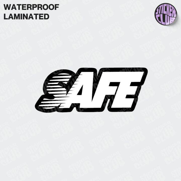 SAFE Black and White Logo Sticker Vinyl Stickers WATERPROOF | Lazada PH