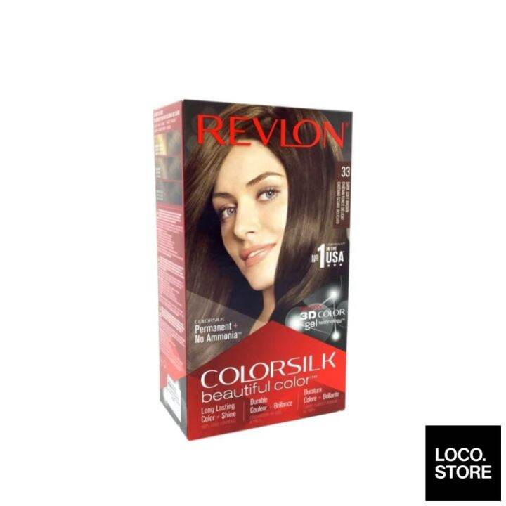 Revlon ColorSilk Hair Color - 33 Dark Soft Brown | Lazada