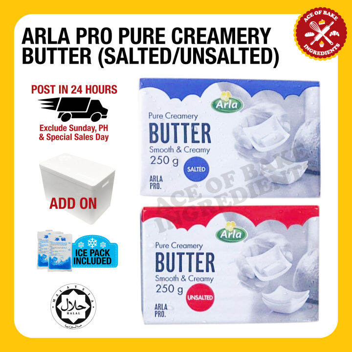 Arla Pro® Pure Creamery Salted / Unsalted Butter 250g | Lazada
